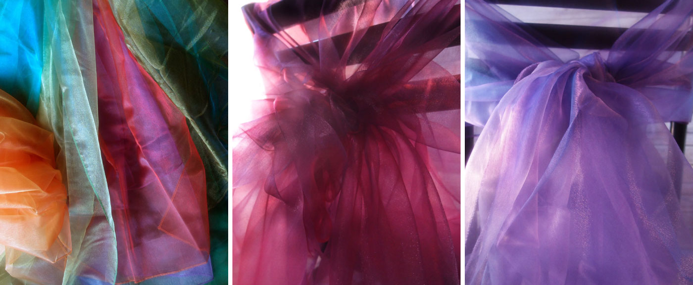Wholesale Organza Sheets, Sashes and Overlays